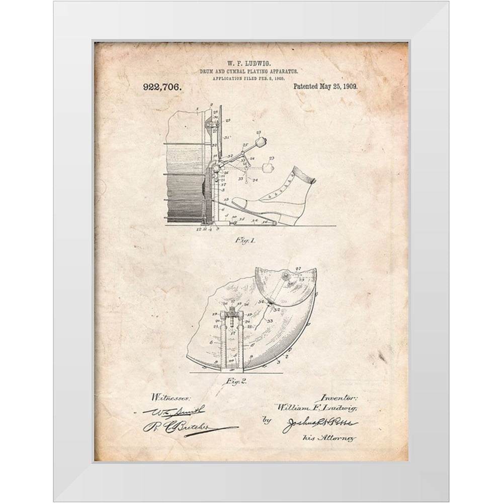 Borders, Cole 12x14 White Modern Wood Framed Museum Art Print Titled ...