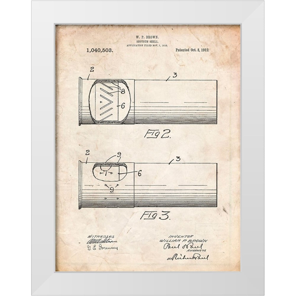 Borders, Cole 12x14 White Modern Wood Framed Museum Art Print Titled ...