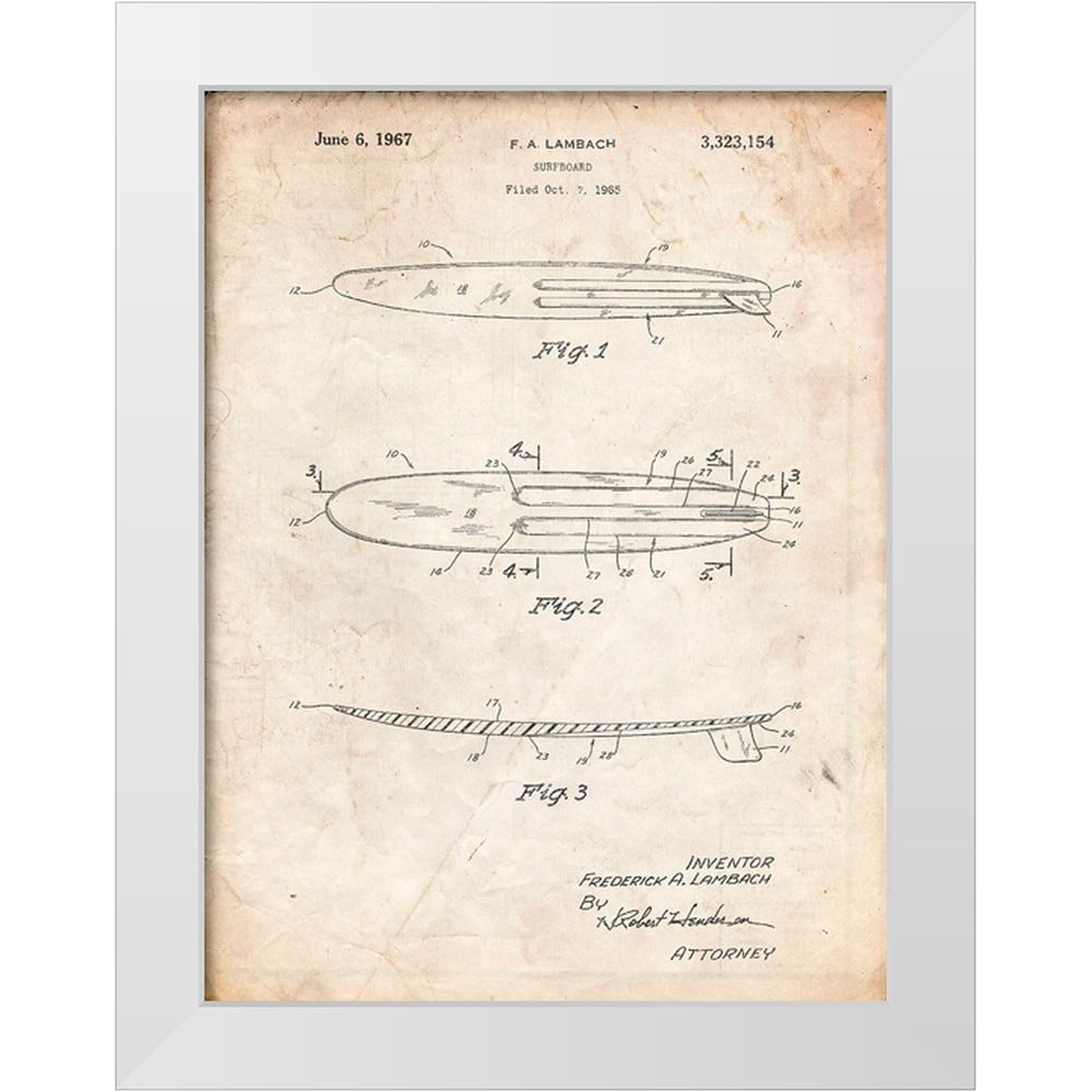 Borders, Cole 12x14 White Modern Wood Framed Museum Art Print Titled ...