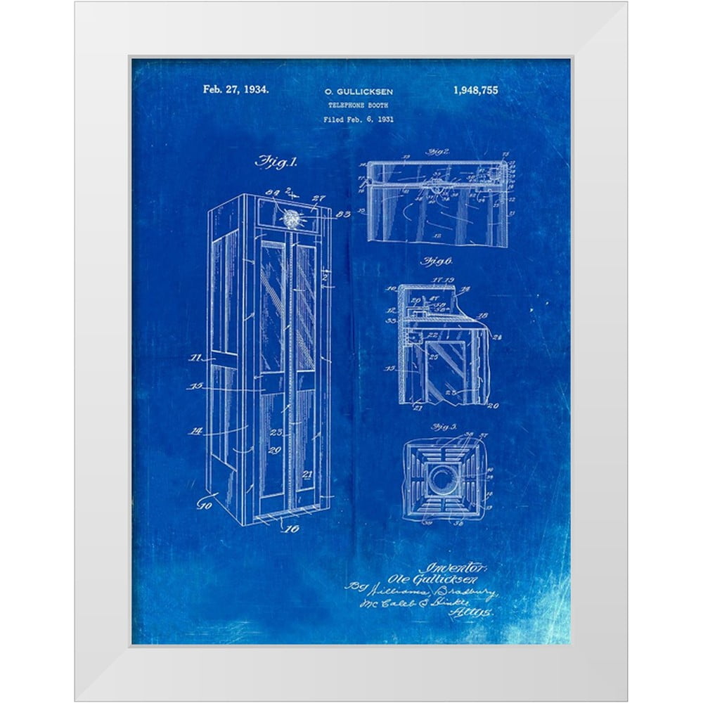 Borders, Cole 12x14 White Modern Wood Framed Museum Art Print Titled ...