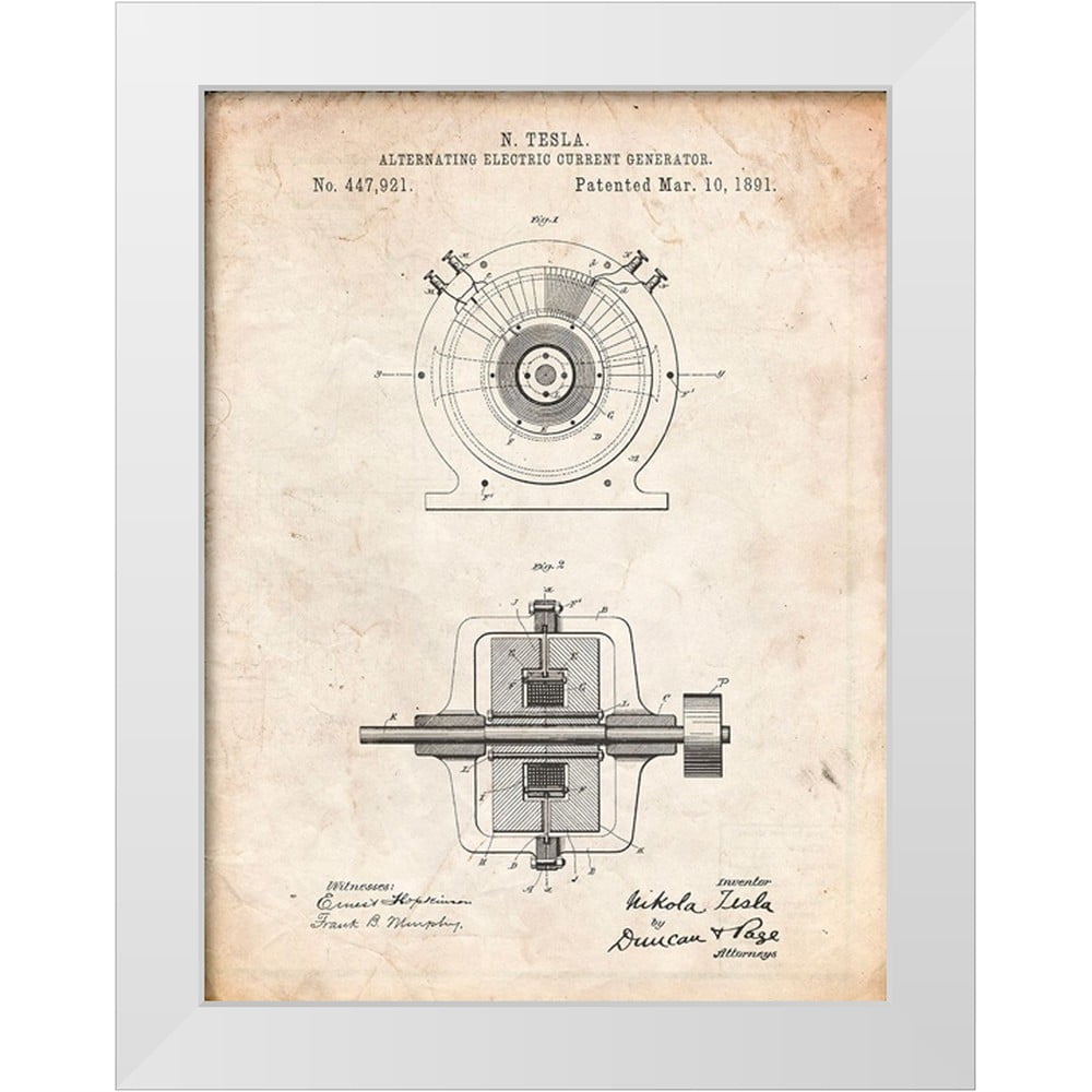 Borders, Cole 12x14 White Modern Wood Framed Museum Art Print Titled ...