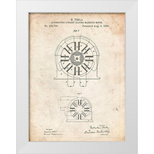 Borders, Cole 12x14 White Modern Wood Framed Museum Art Print Titled ...