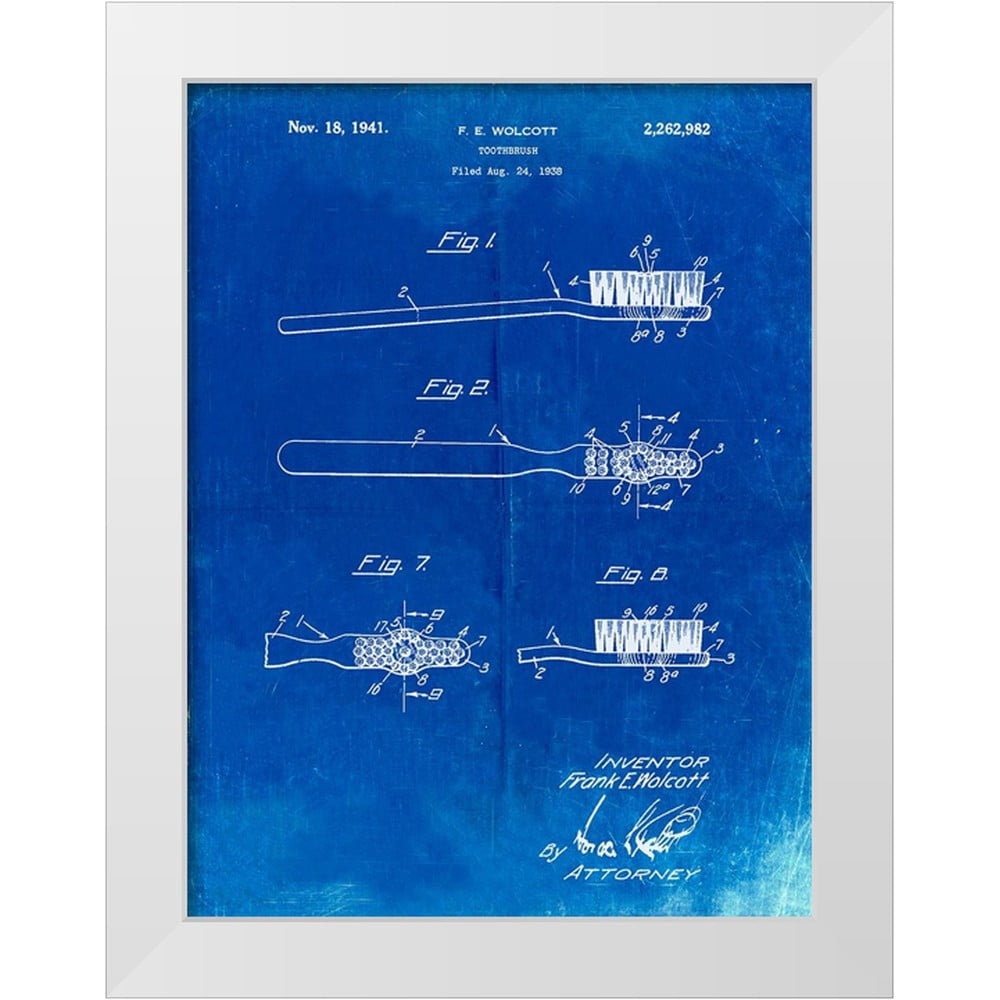 Borders, Cole 12x14 White Modern Wood Framed Museum Art Print Titled ...