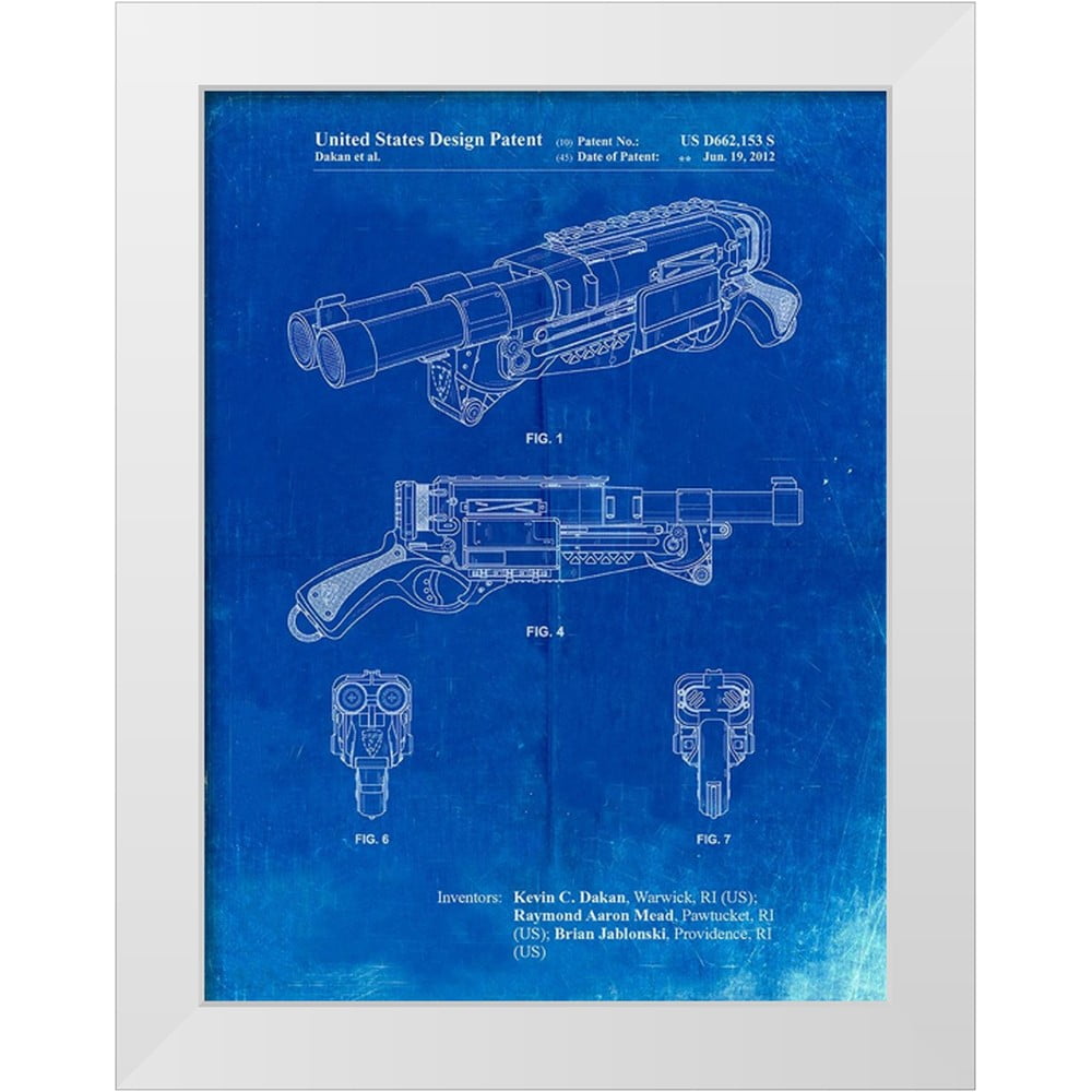 Borders, Cole 12x14 White Modern Wood Framed Museum Art Print Titled ...