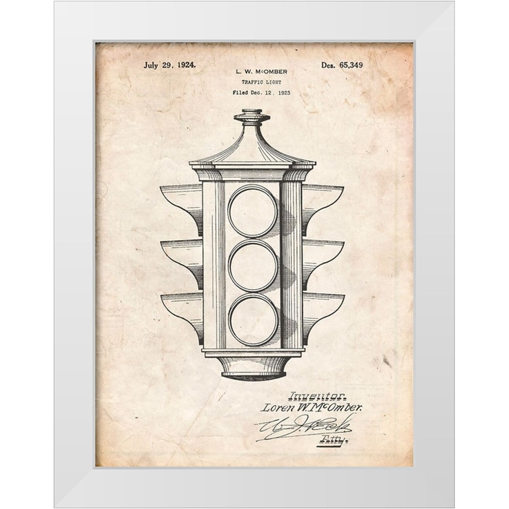 Borders, Cole 12x14 White Modern Wood Framed Museum Art Print Titled ...
