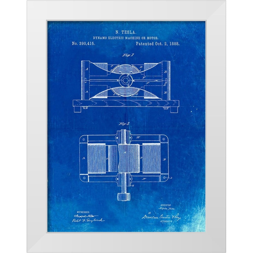 Borders, Cole 12x14 White Modern Wood Framed Museum Art Print Titled ...