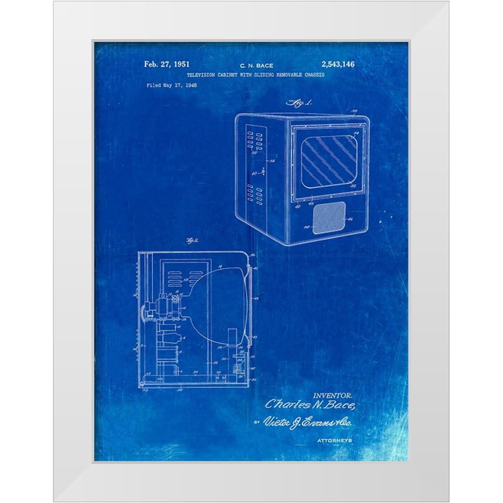 Borders, Cole 12x14 White Modern Wood Framed Museum Art Print Titled ...