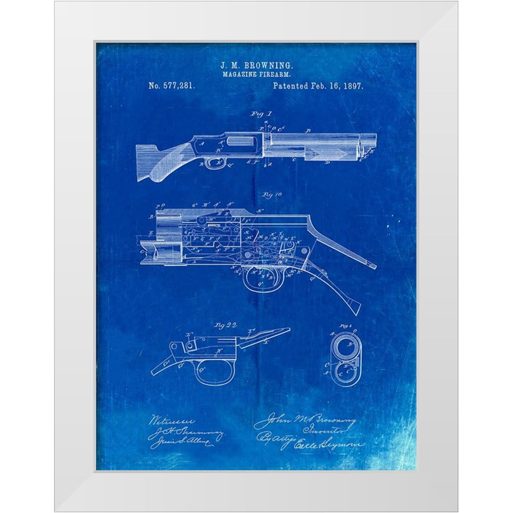 Borders, Cole 12x14 White Modern Wood Framed Museum Art Print Titled ...