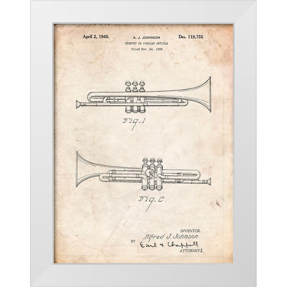Borders, Cole 12x14 White Modern Wood Framed Museum Art Print Titled ...