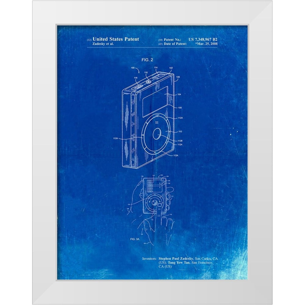 Borders, Cole 12x14 White Modern Wood Framed Museum Art Print Titled ...