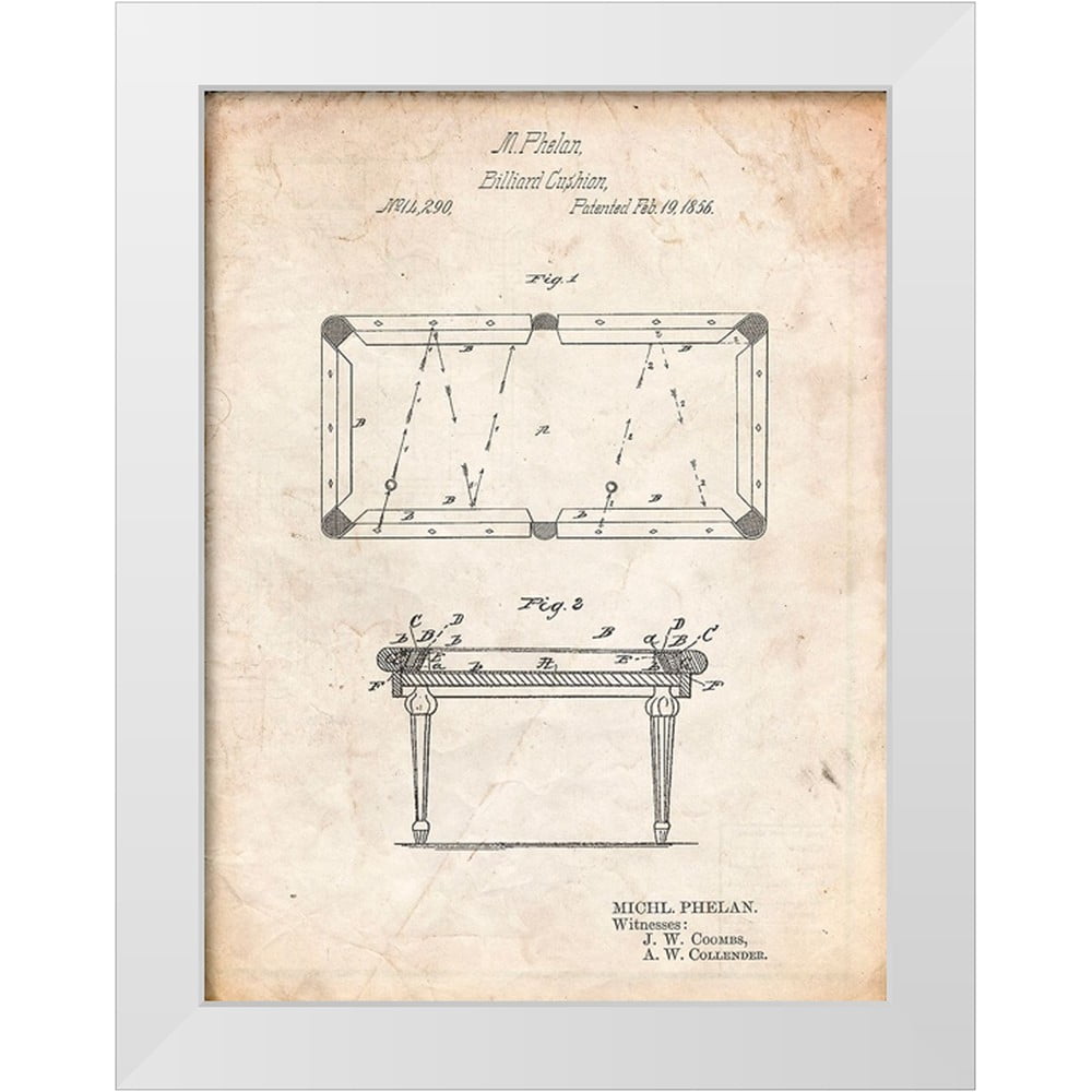 Borders, Cole 12x14 White Modern Wood Framed Museum Art Print Titled ...