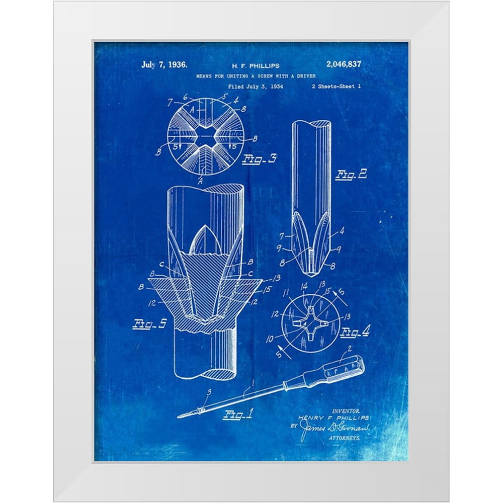 Borders, Cole 12x14 White Modern Wood Framed Museum Art Print Titled ...