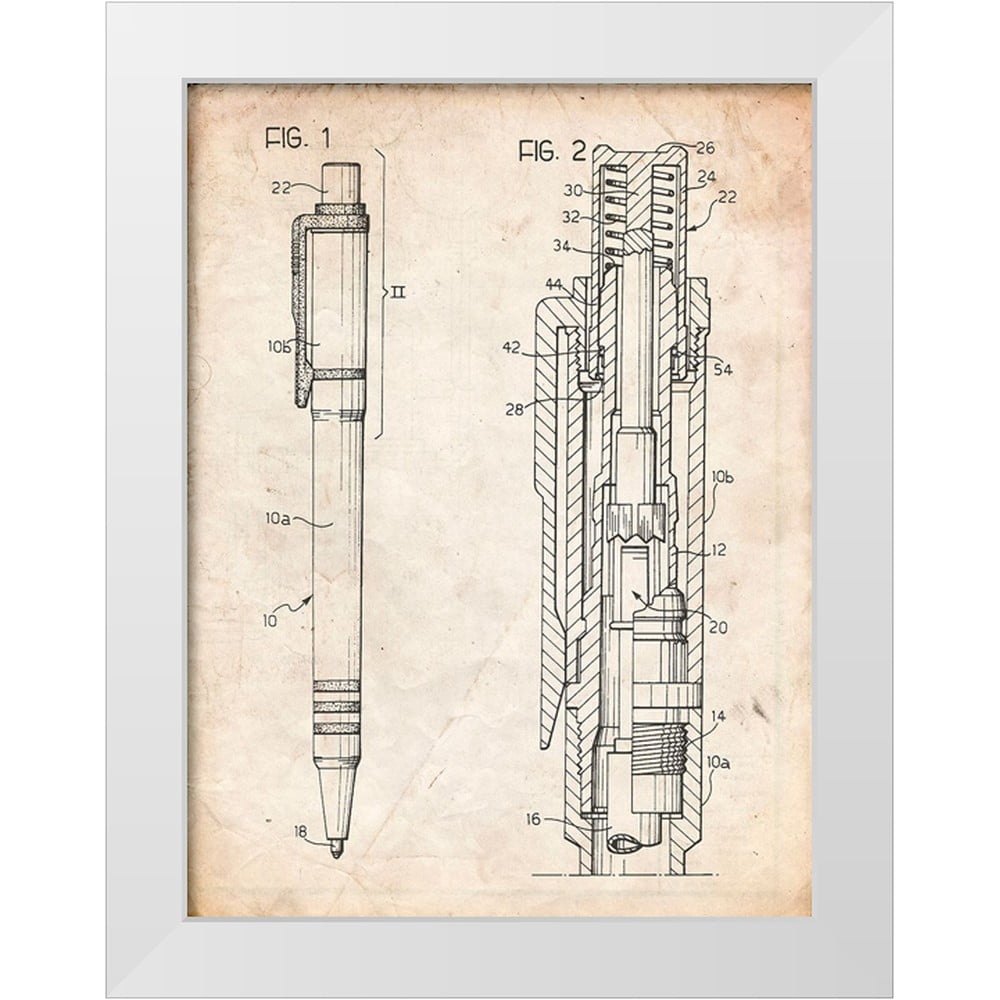 Borders, Cole 12x14 White Modern Wood Framed Museum Art Print Titled ...