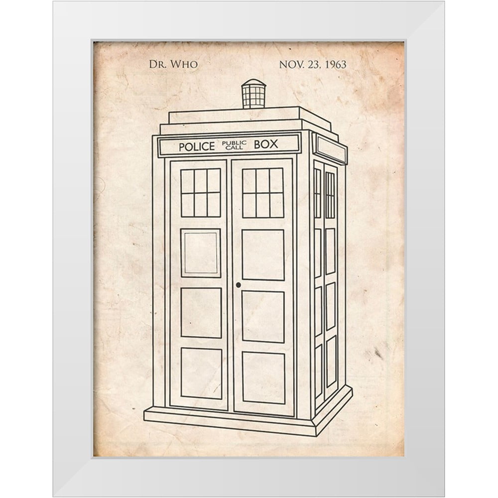 Borders, Cole 12x14 White Modern Wood Framed Museum Art Print Titled ...