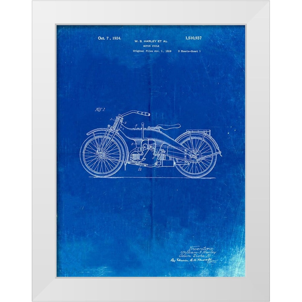 Borders, Cole 12x14 White Modern Wood Framed Museum Art Print Titled ...