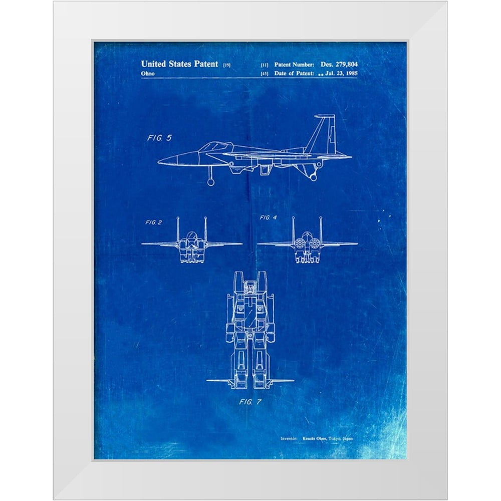 Borders, Cole 12x14 White Modern Wood Framed Museum Art Print Titled ...