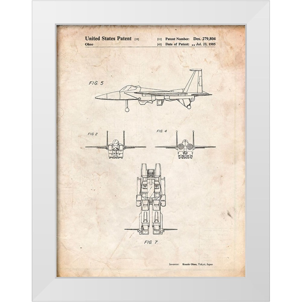 Borders, Cole 12x14 White Modern Wood Framed Museum Art Print Titled ...