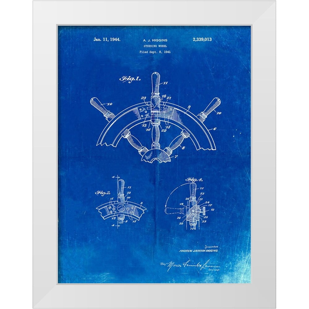 Borders, Cole 12x14 White Modern Wood Framed Museum Art Print Titled ...