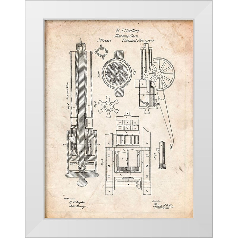 Borders, Cole 12x14 White Modern Wood Framed Museum Art Print Titled ...