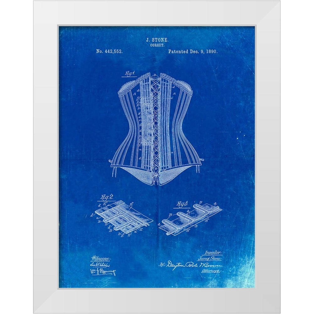 Borders, Cole 12x14 White Modern Wood Framed Museum Art Print Titled ...