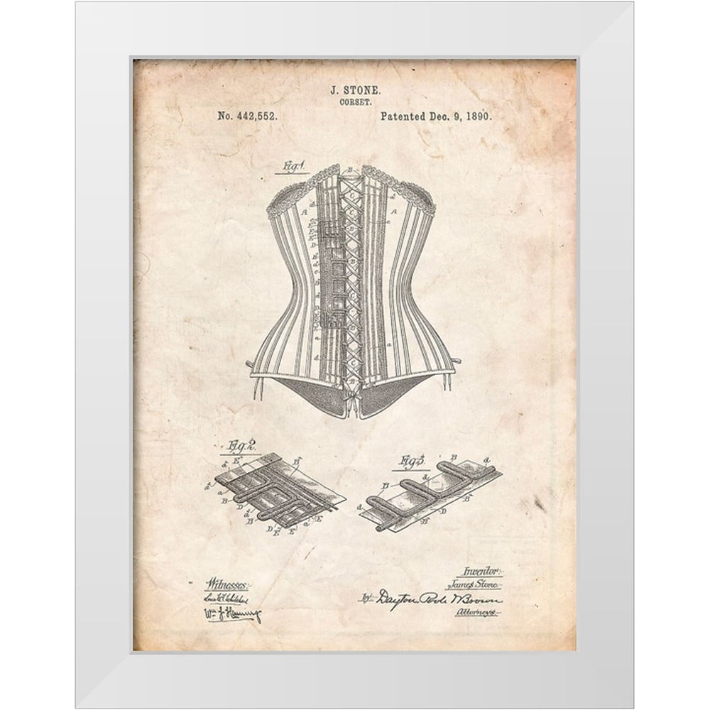 Borders, Cole 12x14 White Modern Wood Framed Museum Art Print Titled ...