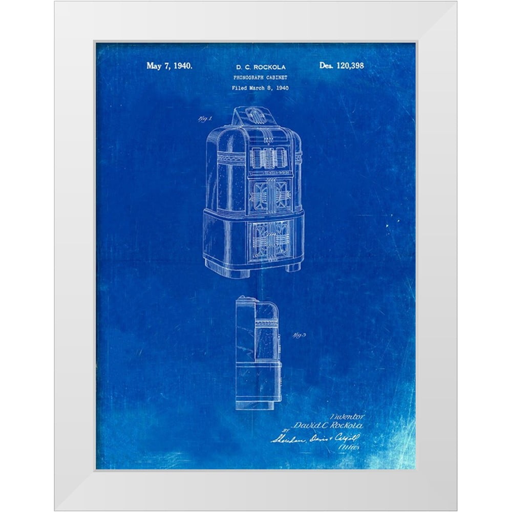 Borders, Cole 12x14 White Modern Wood Framed Museum Art Print Titled ...