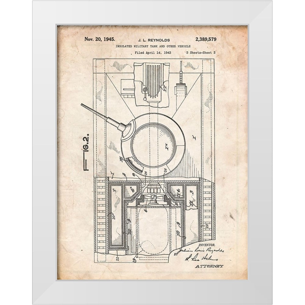 Borders, Cole 12x14 White Modern Wood Framed Museum Art Print Titled ...
