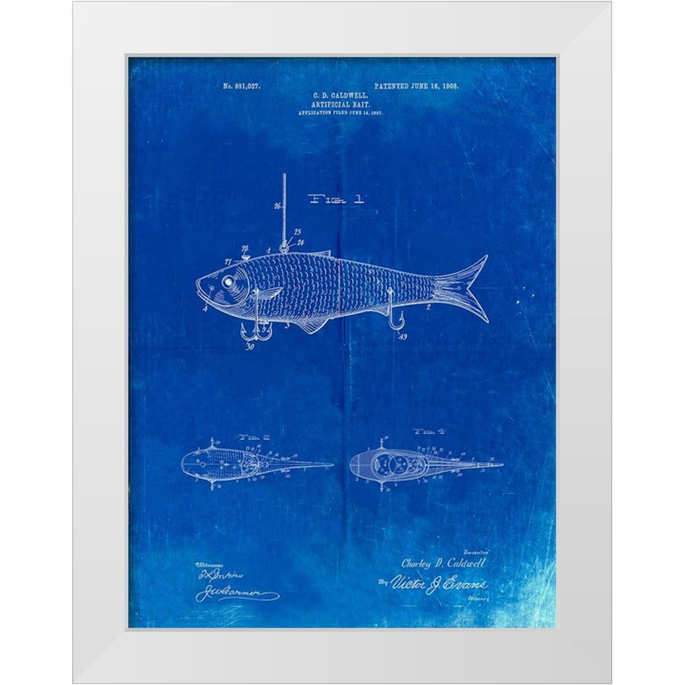 Borders, Cole 12x14 White Modern Wood Framed Museum Art Print Titled ...