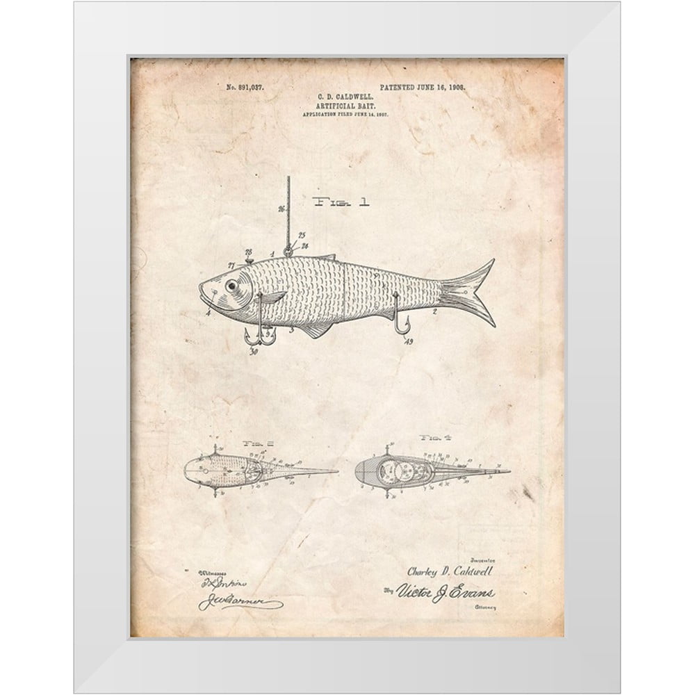 Borders, Cole 12x14 White Modern Wood Framed Museum Art Print Titled ...