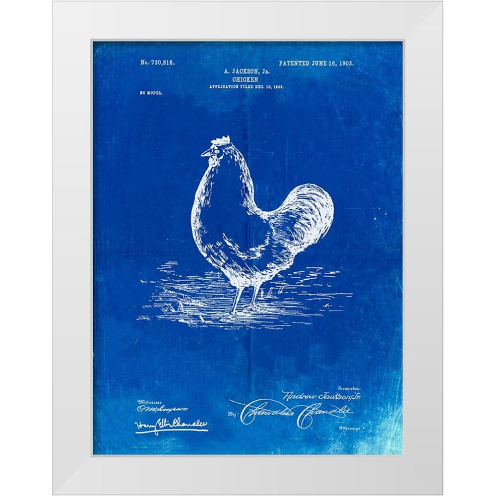 Borders, Cole 12x14 White Modern Wood Framed Museum Art Print Titled ...