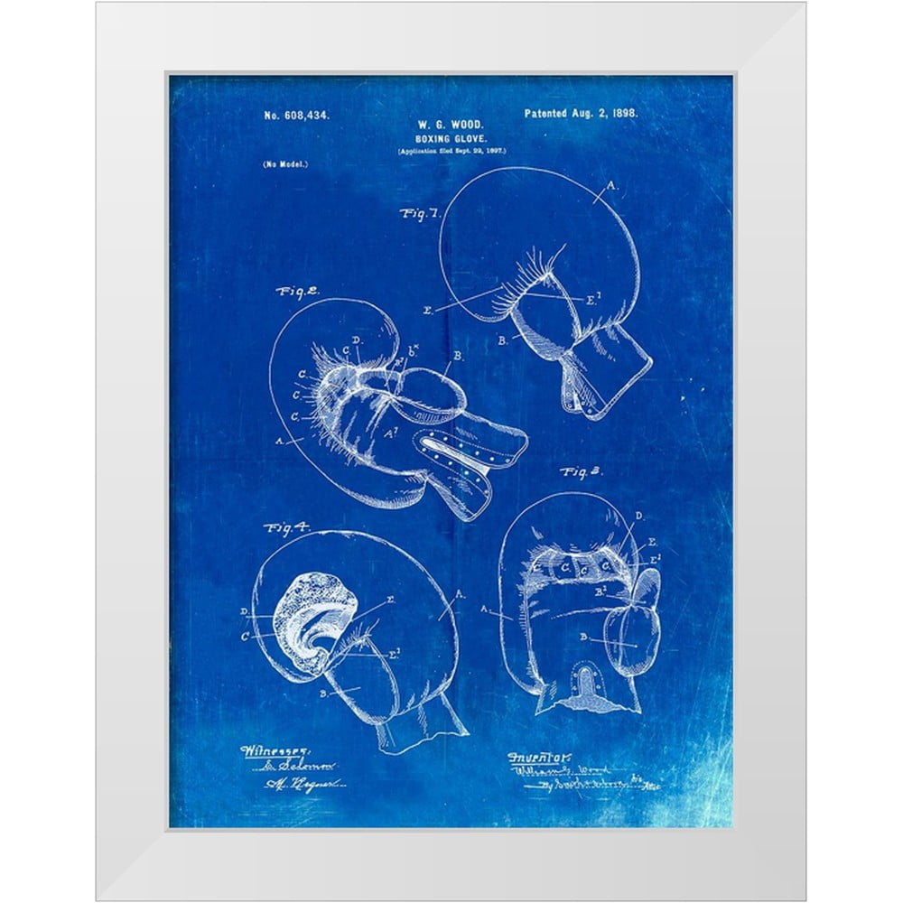 Borders, Cole 12x14 White Modern Wood Framed Museum Art Print Titled ...