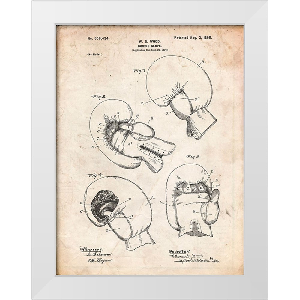 Borders, Cole 12x14 White Modern Wood Framed Museum Art Print Titled ...