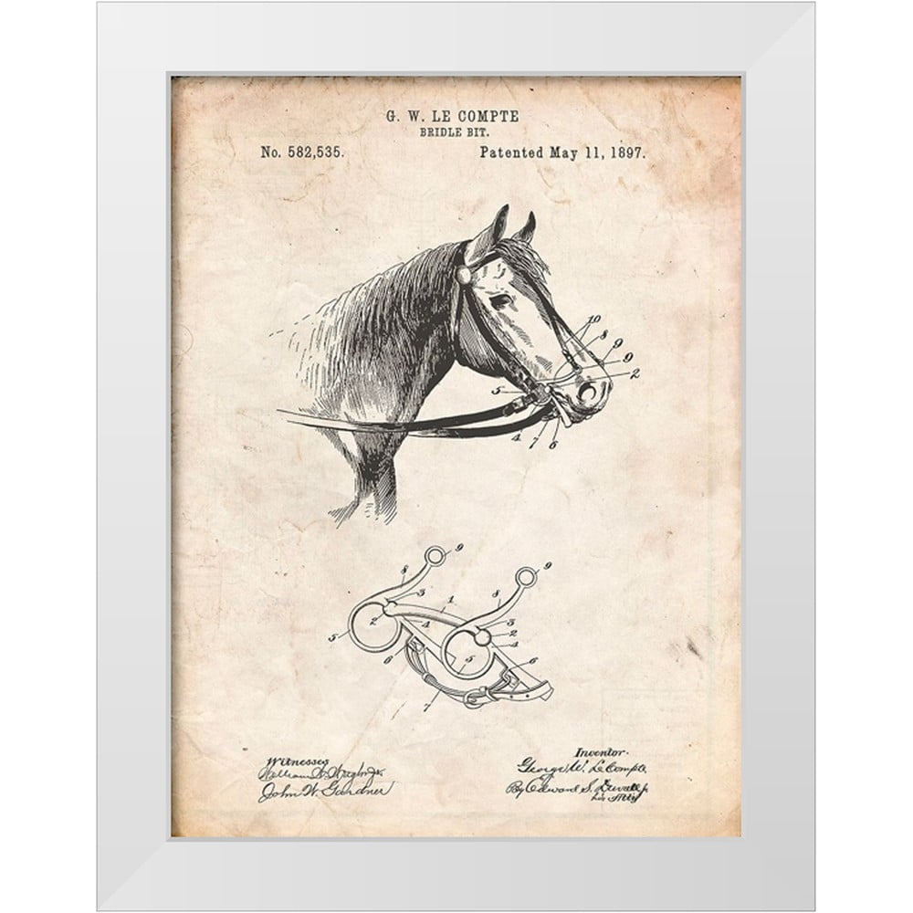 Borders, Cole 12x14 White Modern Wood Framed Museum Art Print Titled ...