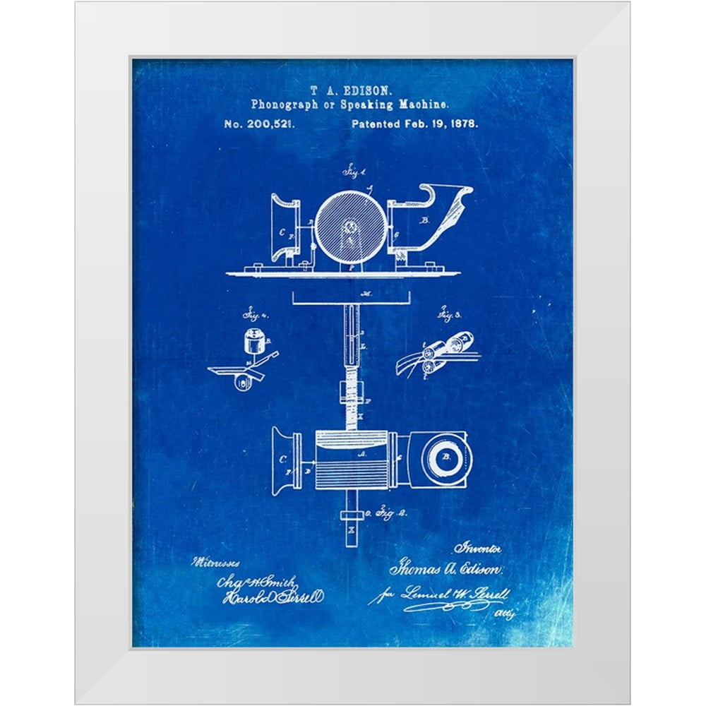 Borders, Cole 12x14 White Modern Wood Framed Museum Art Print Titled ...