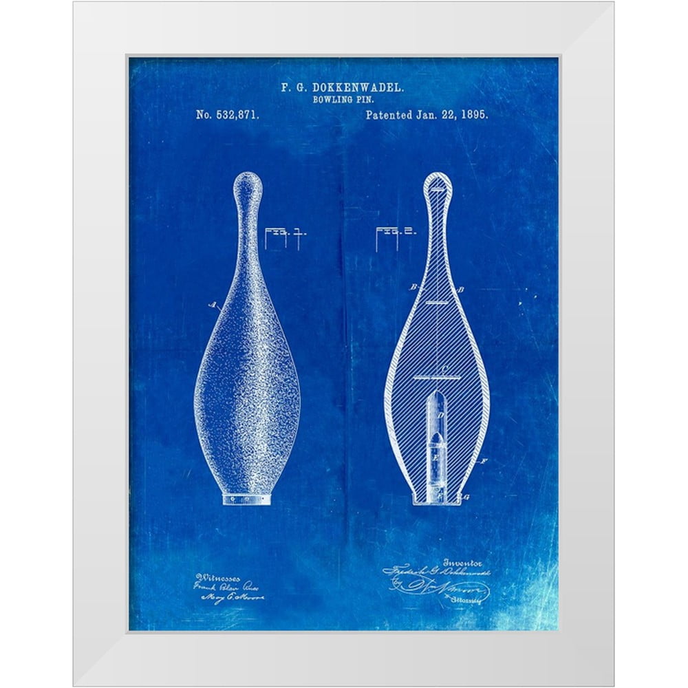 Borders, Cole 12x14 White Modern Wood Framed Museum Art Print Titled ...