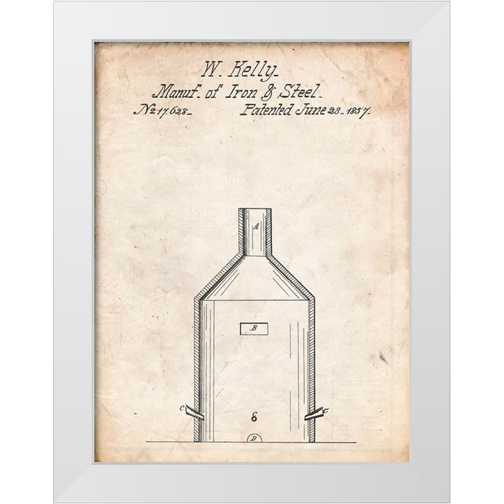 Borders, Cole 12x14 White Modern Wood Framed Museum Art Print Titled ...