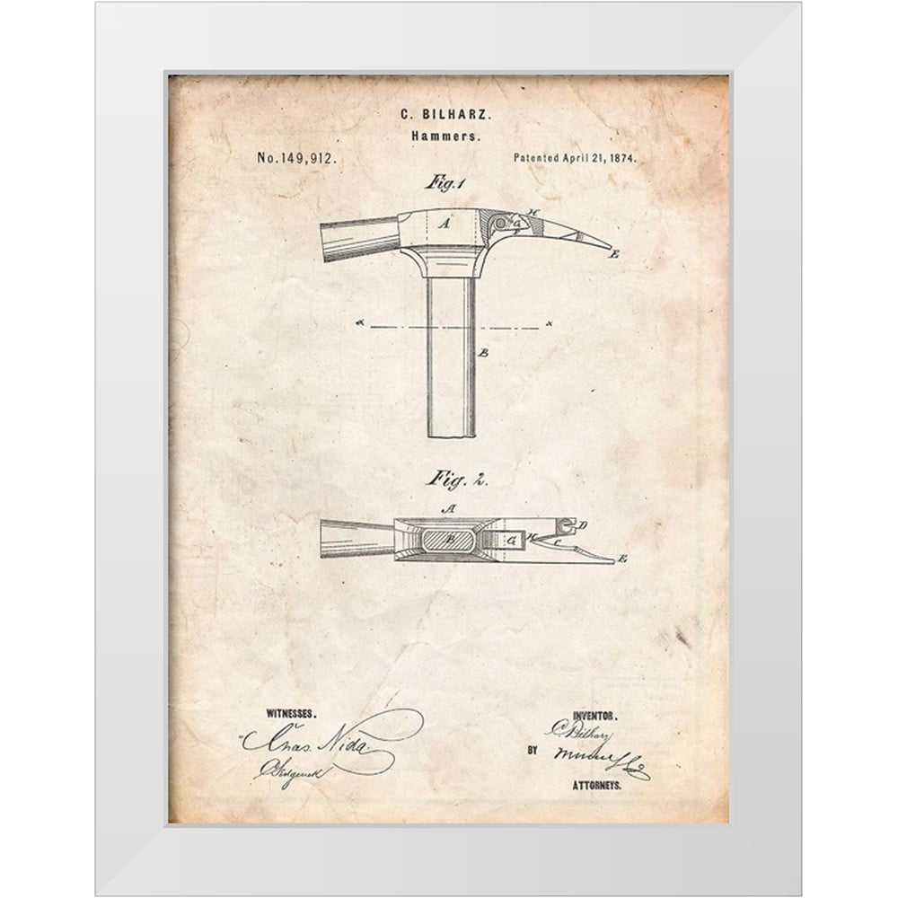 Borders, Cole 12x14 White Modern Wood Framed Museum Art Print Titled ...
