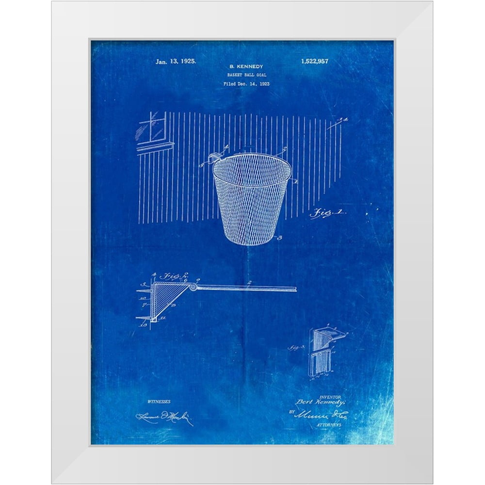 Borders, Cole 12x14 White Modern Wood Framed Museum Art Print Titled ...