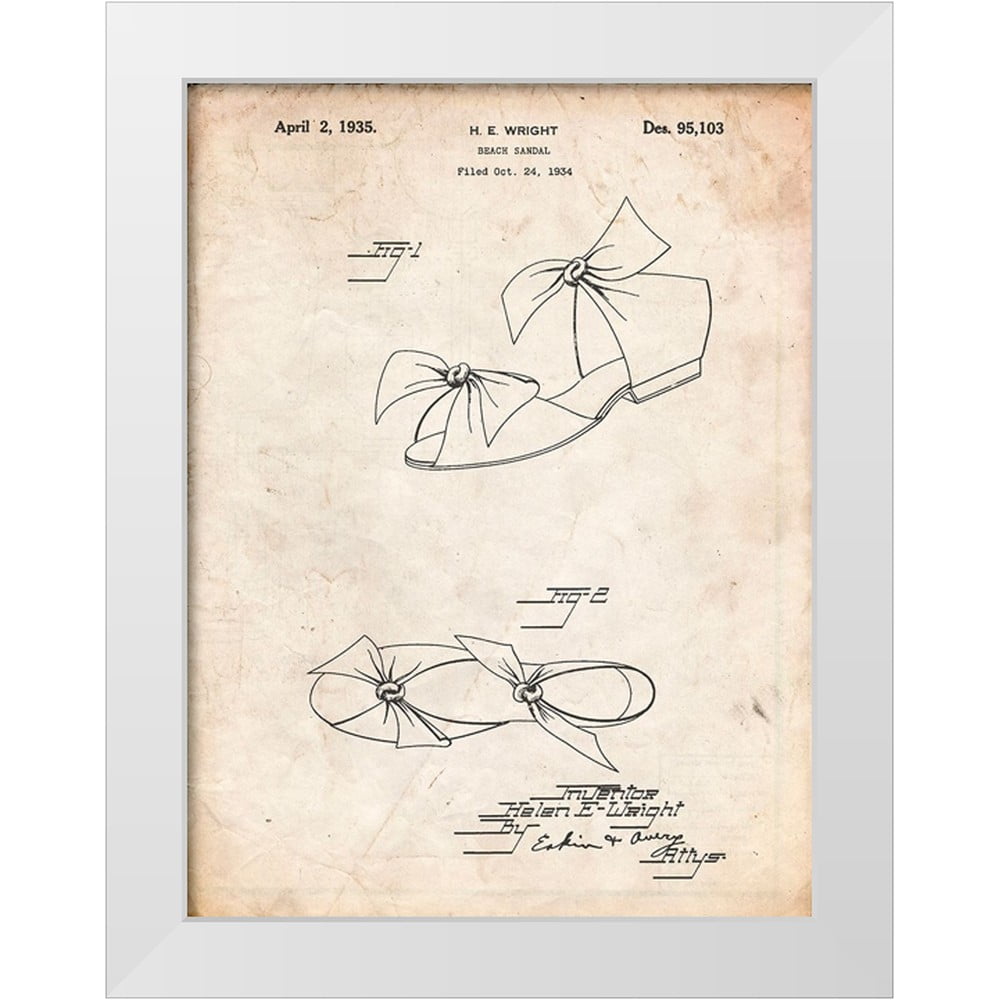 Borders, Cole 12x14 White Modern Wood Framed Museum Art Print Titled ...