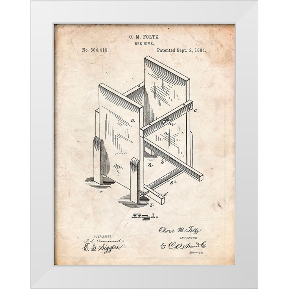 Borders, Cole 12x14 White Modern Wood Framed Museum Art Print Titled ...