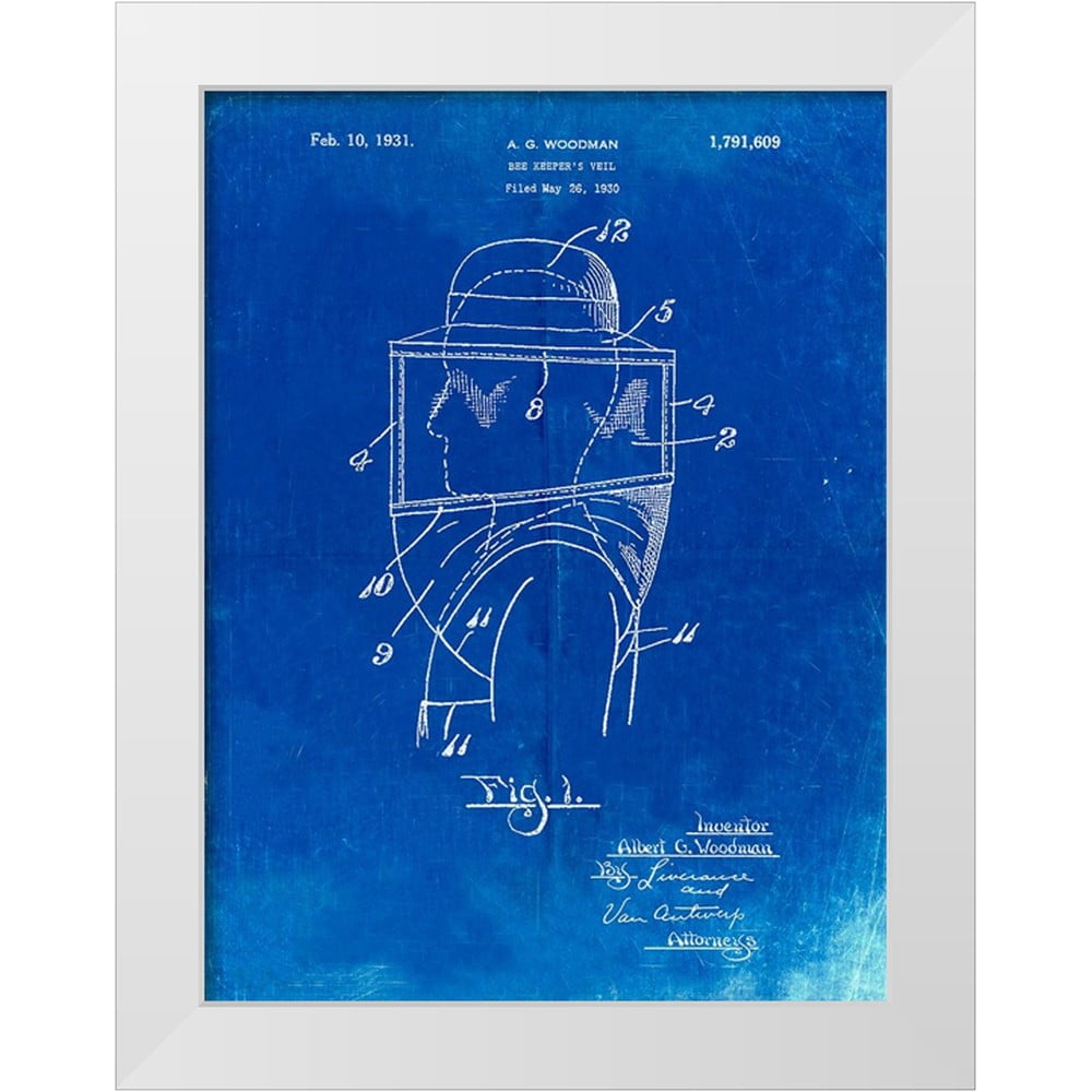 Borders, Cole 12x14 White Modern Wood Framed Museum Art Print Titled ...