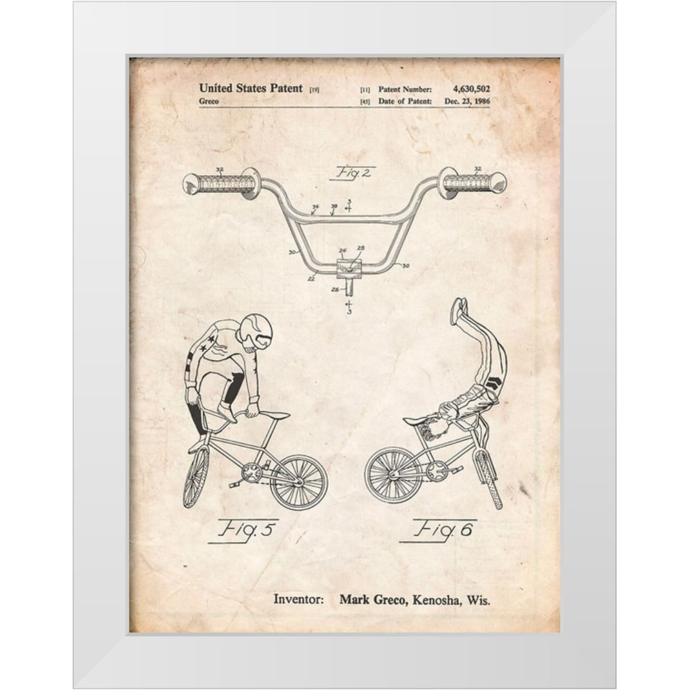 Borders, Cole 12x14 White Modern Wood Framed Museum Art Print Titled ...