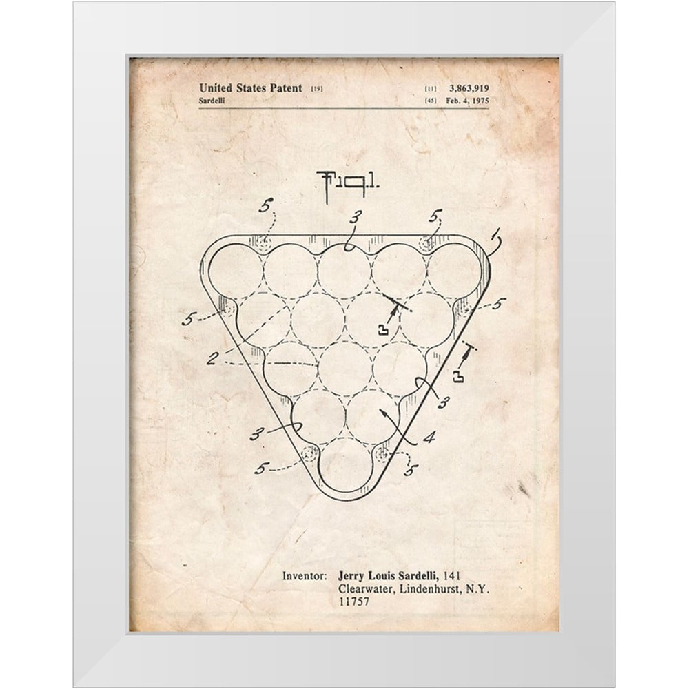 Borders, Cole 12x14 White Modern Wood Framed Museum Art Print Titled ...