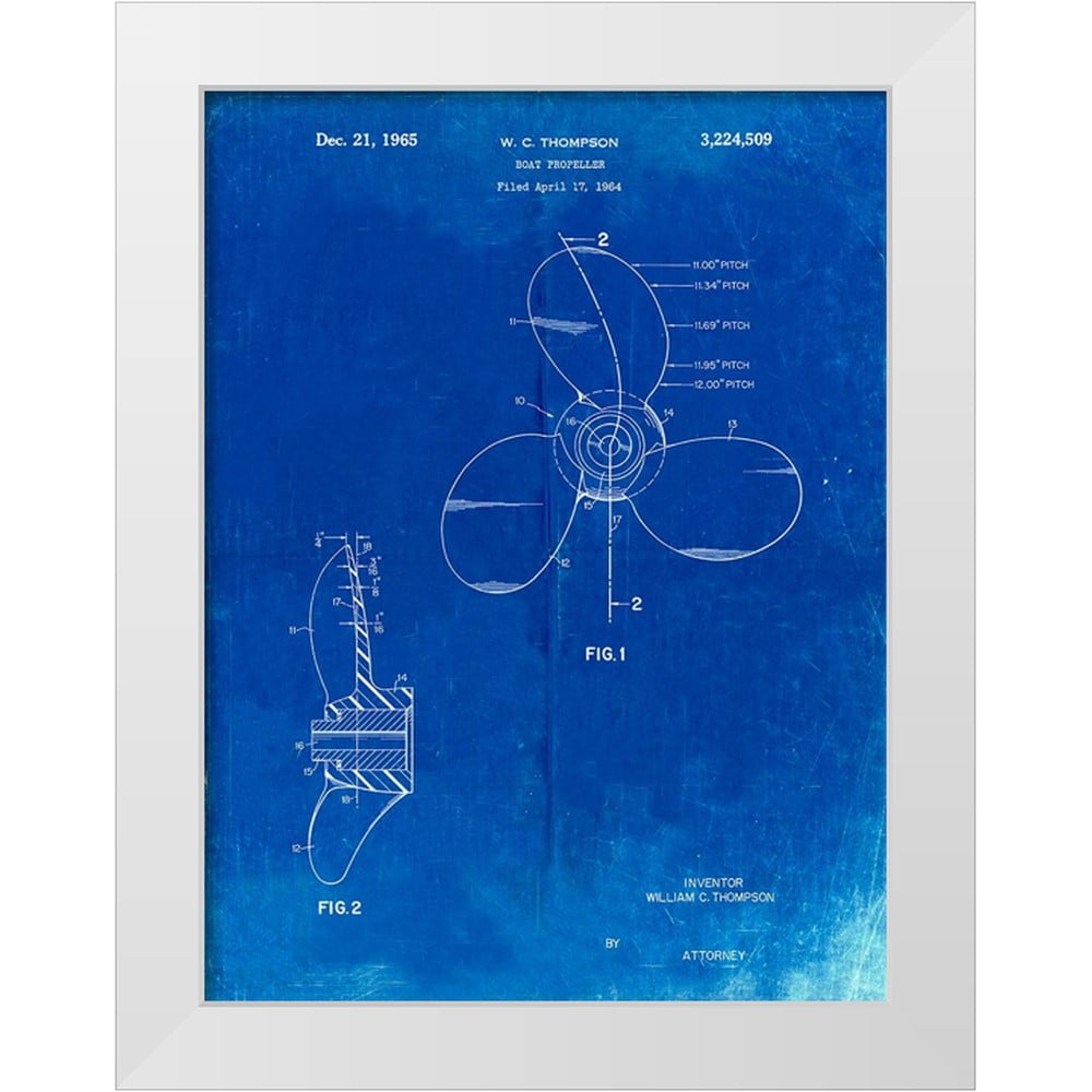 Borders, Cole 12x14 White Modern Wood Framed Museum Art Print Titled ...