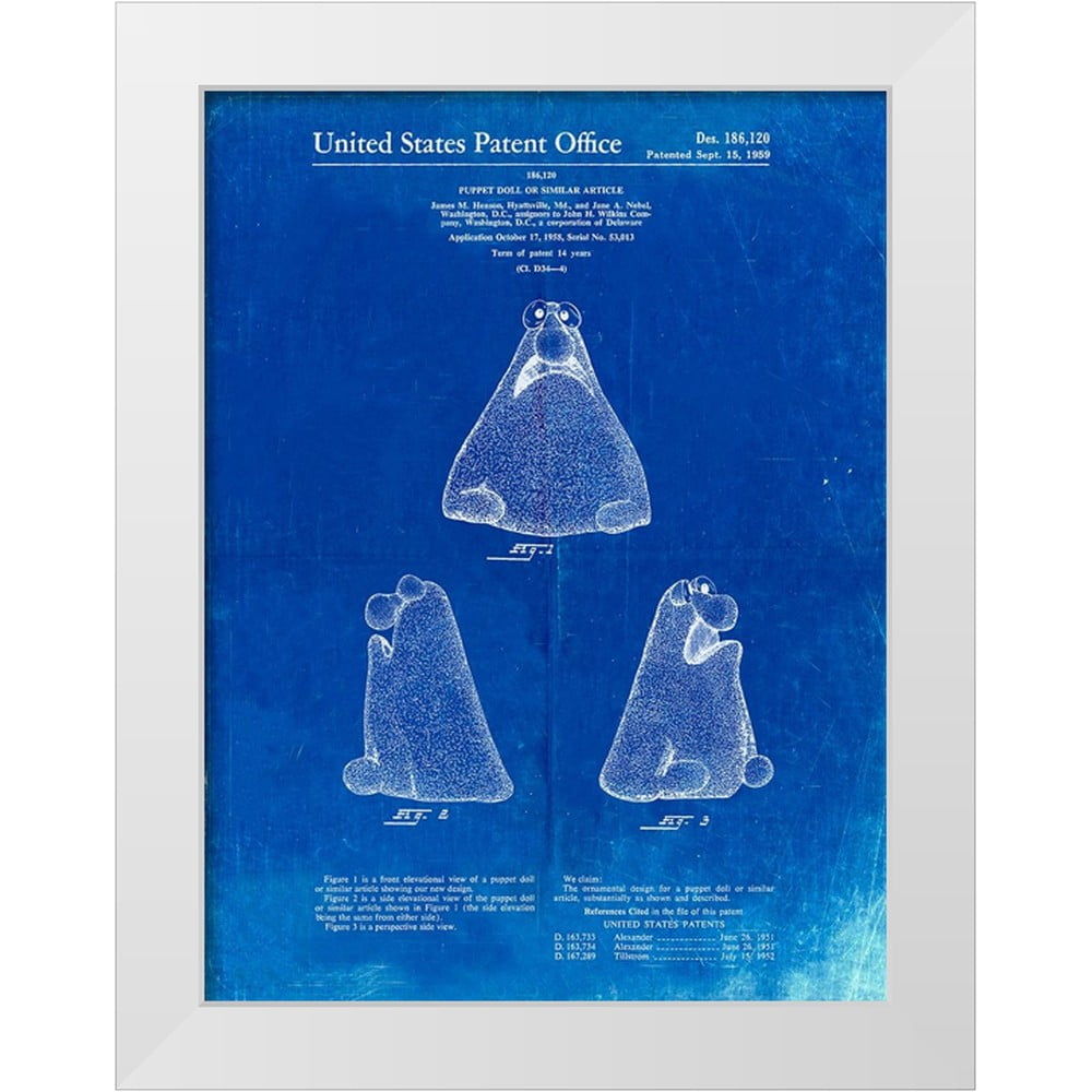 Borders, Cole 12x14 White Modern Wood Framed Museum Art Print Titled ...