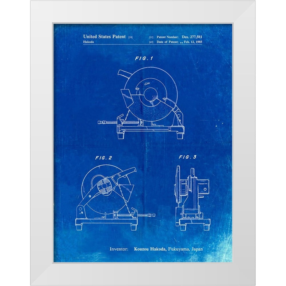 Borders, Cole 12x14 White Modern Wood Framed Museum Art Print Titled ...
