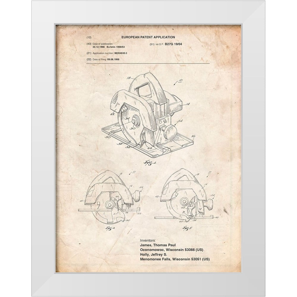 Borders, Cole 12x14 White Modern Wood Framed Museum Art Print Titled ...