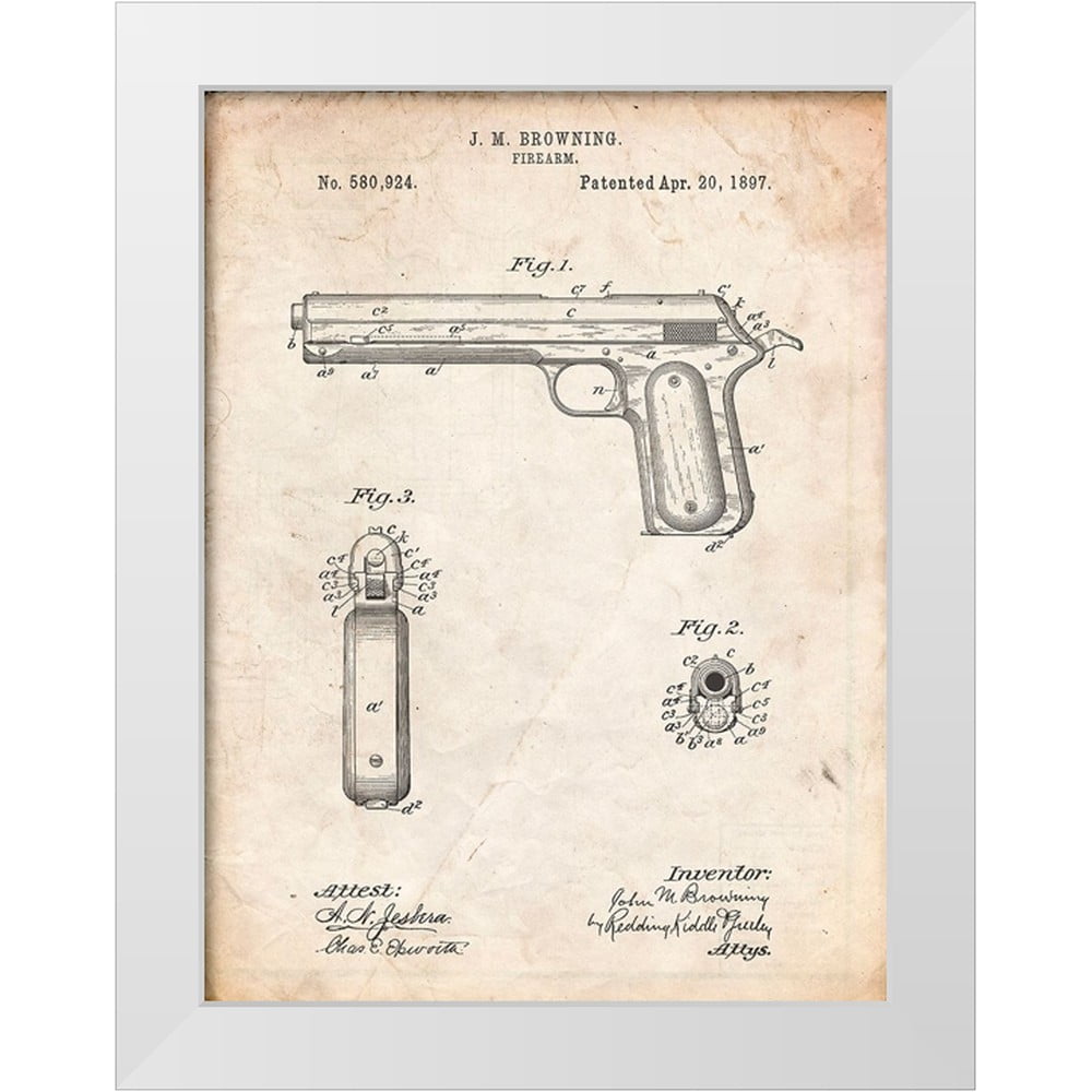 Borders, Cole 12x14 White Modern Wood Framed Museum Art Print Titled ...