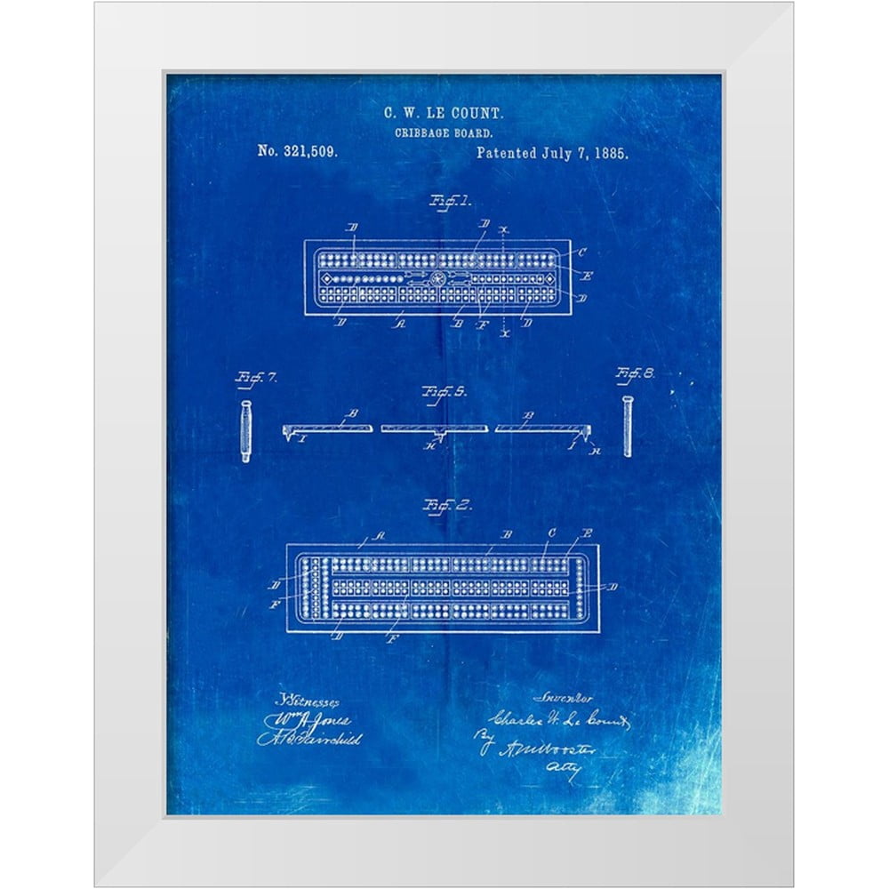 Borders, Cole 12x14 White Modern Wood Framed Museum Art Print Titled ...