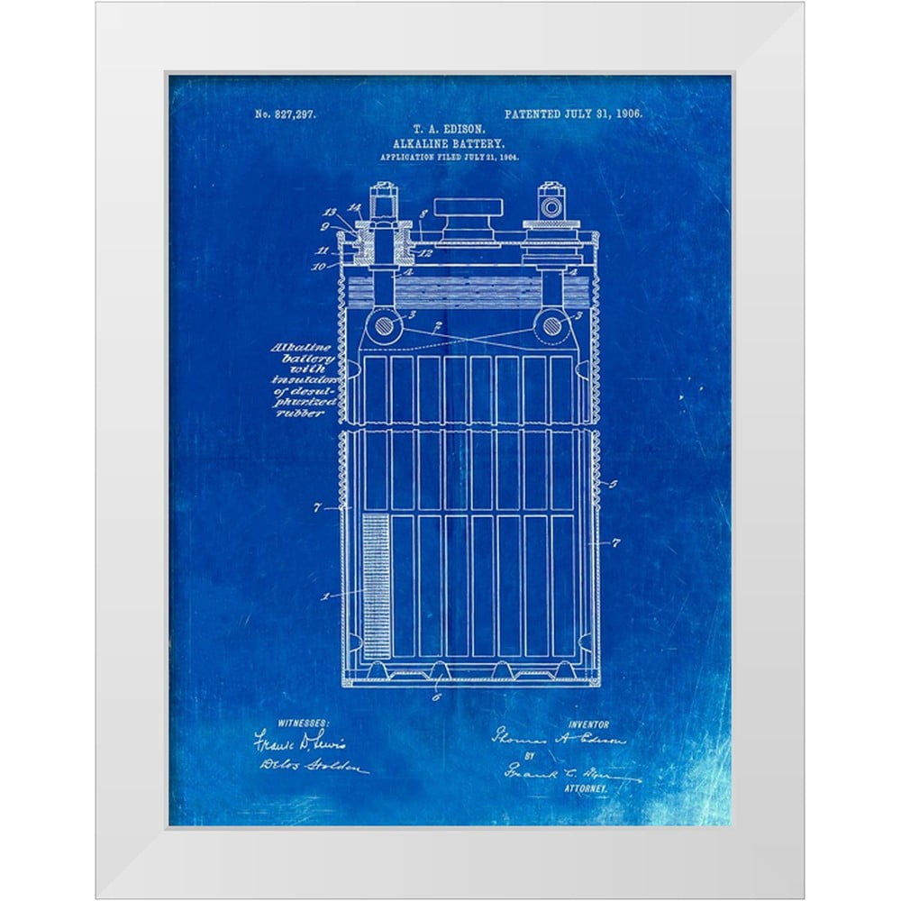 Borders, Cole 12x14 White Modern Wood Framed Museum Art Print Titled ...